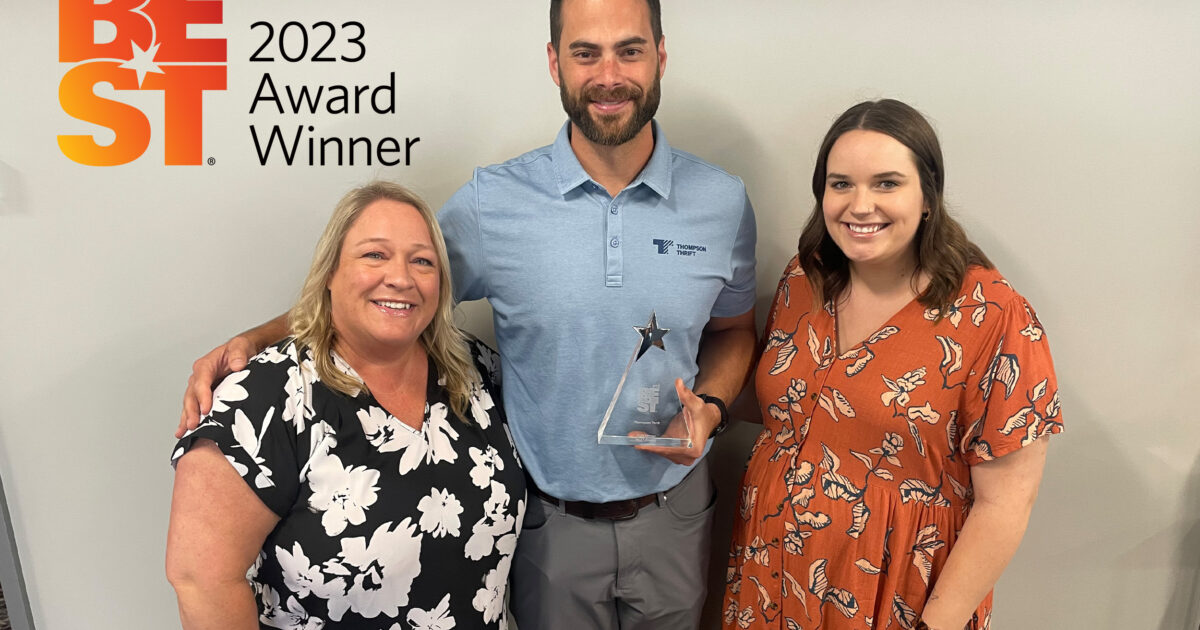 Thompson Thrift Receives the Prestigious BEST Award… | Thompson Thrift